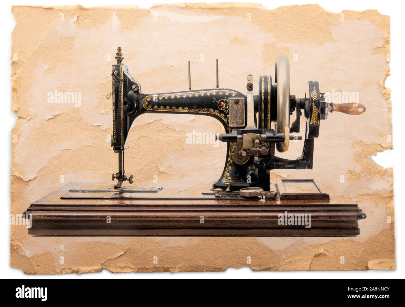 Old manual sewing machine Cut Out Stock Images & Pictures - Alamy