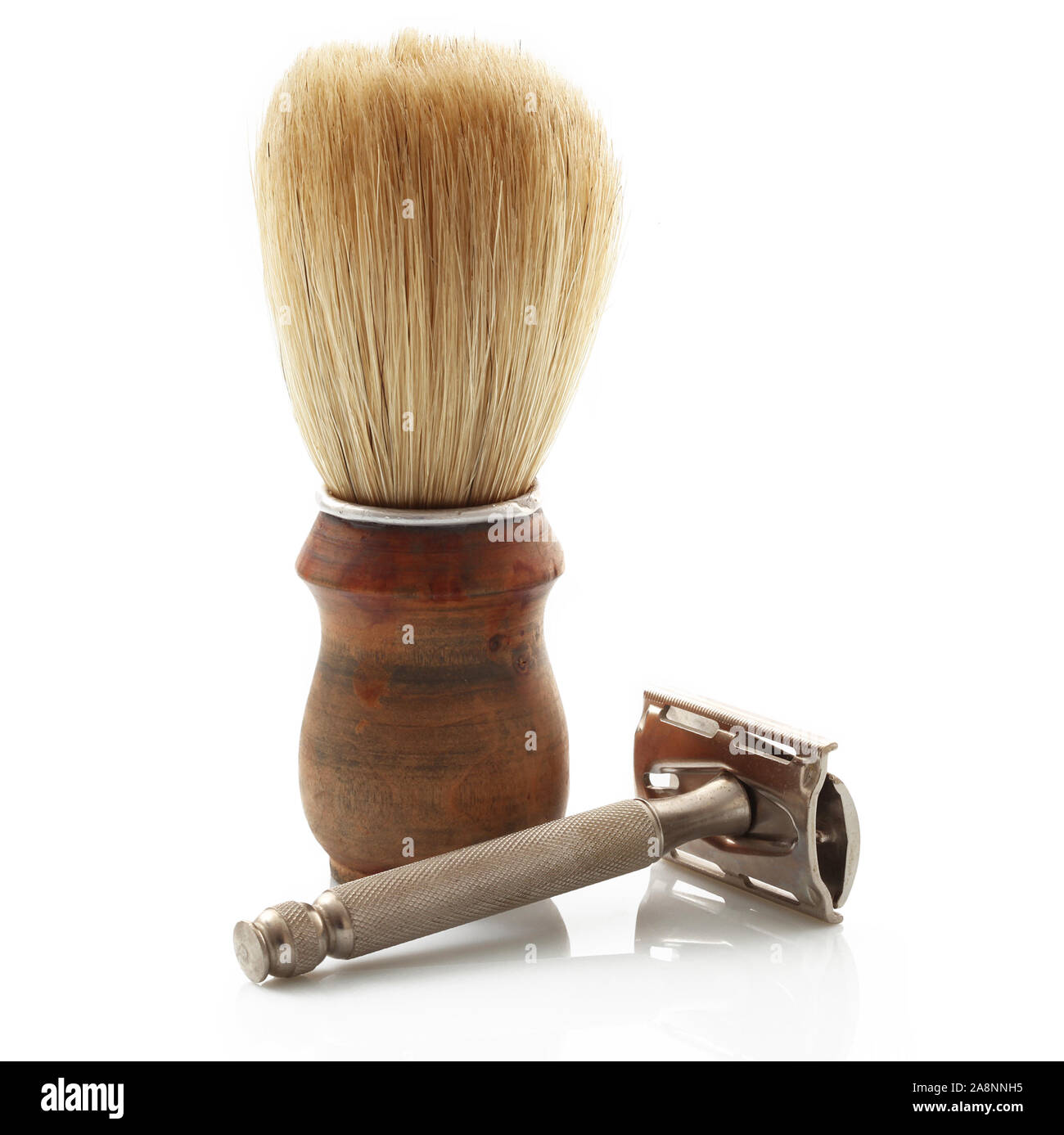 Old used shaving brush hi-res stock photography and images - Alamy