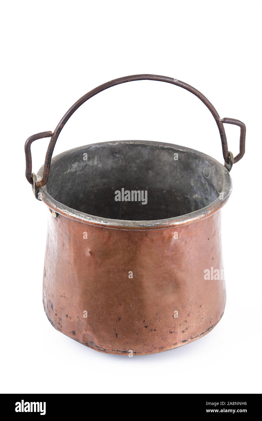 old pot on white background Stock Photo - Alamy