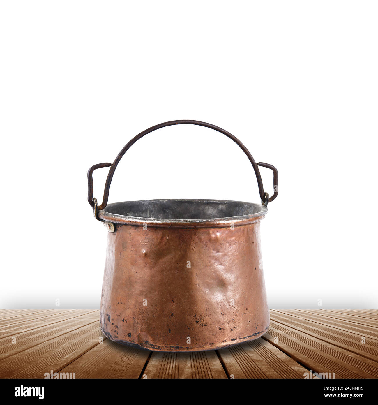 old pot on white background Stock Photo - Alamy