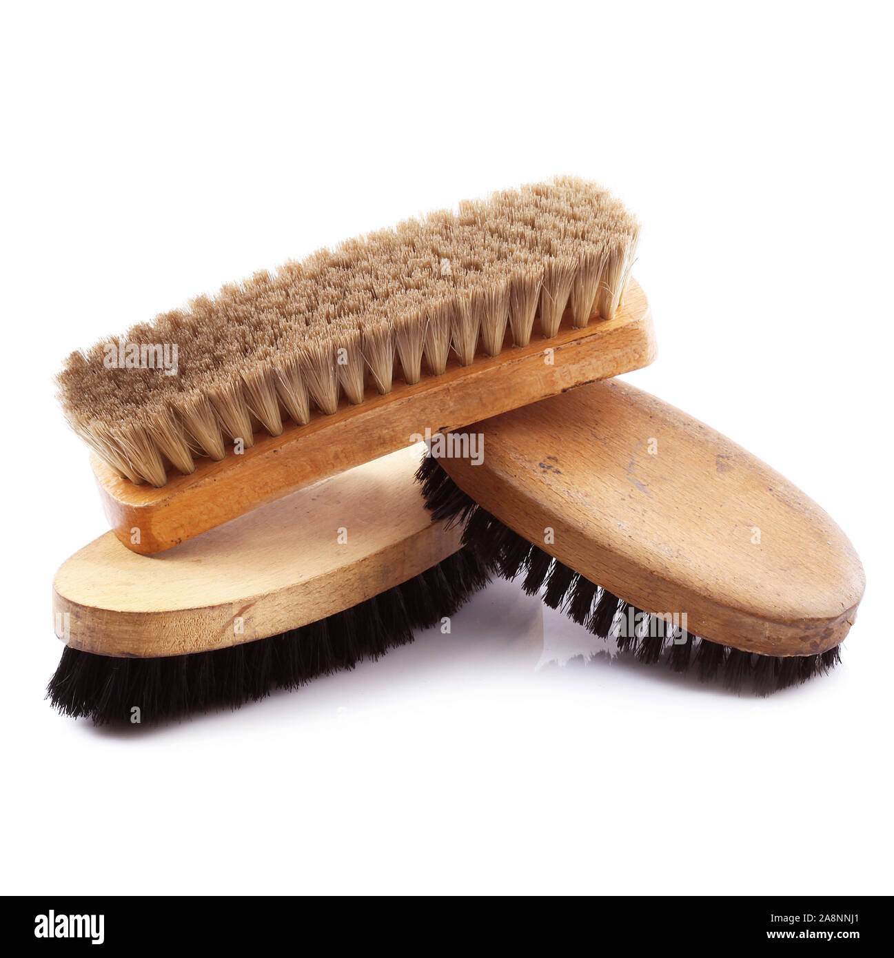 old brush on white background Stock Photo - Alamy