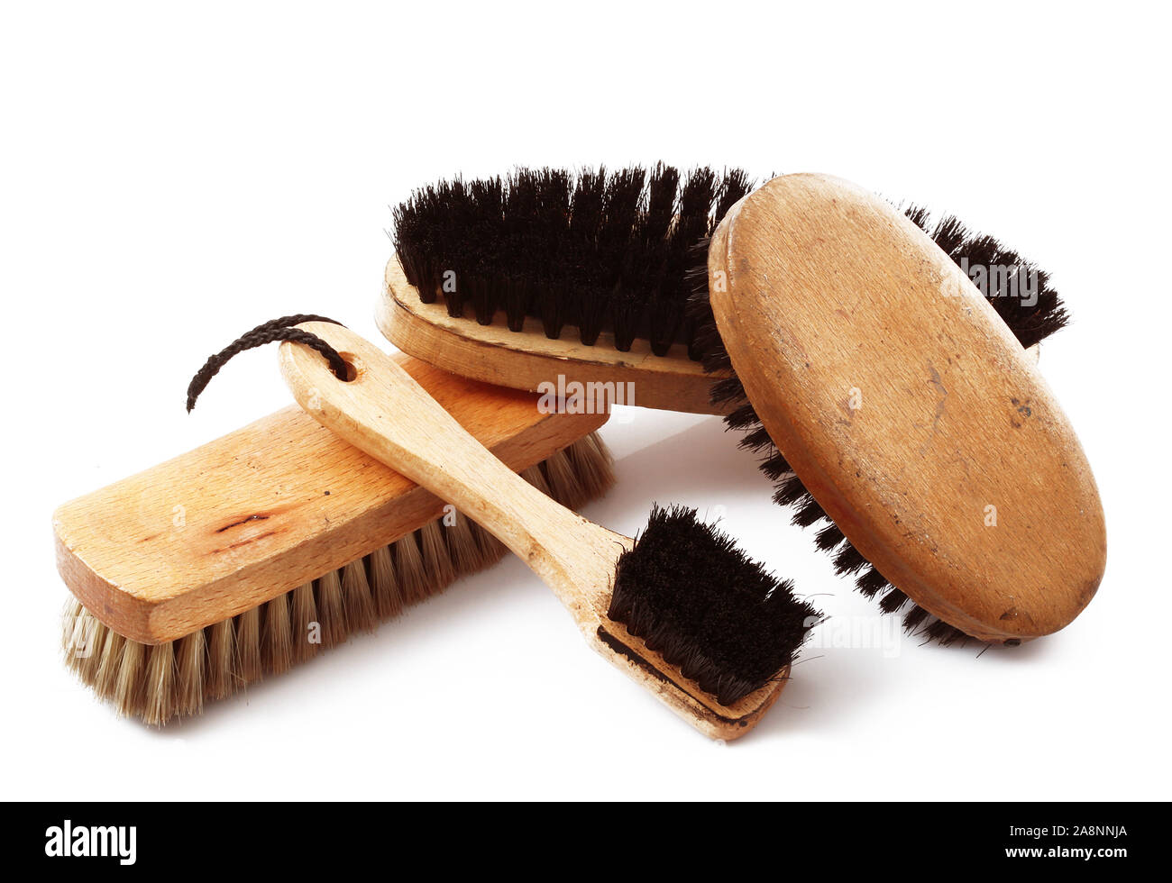 old brush on white background Stock Photo - Alamy