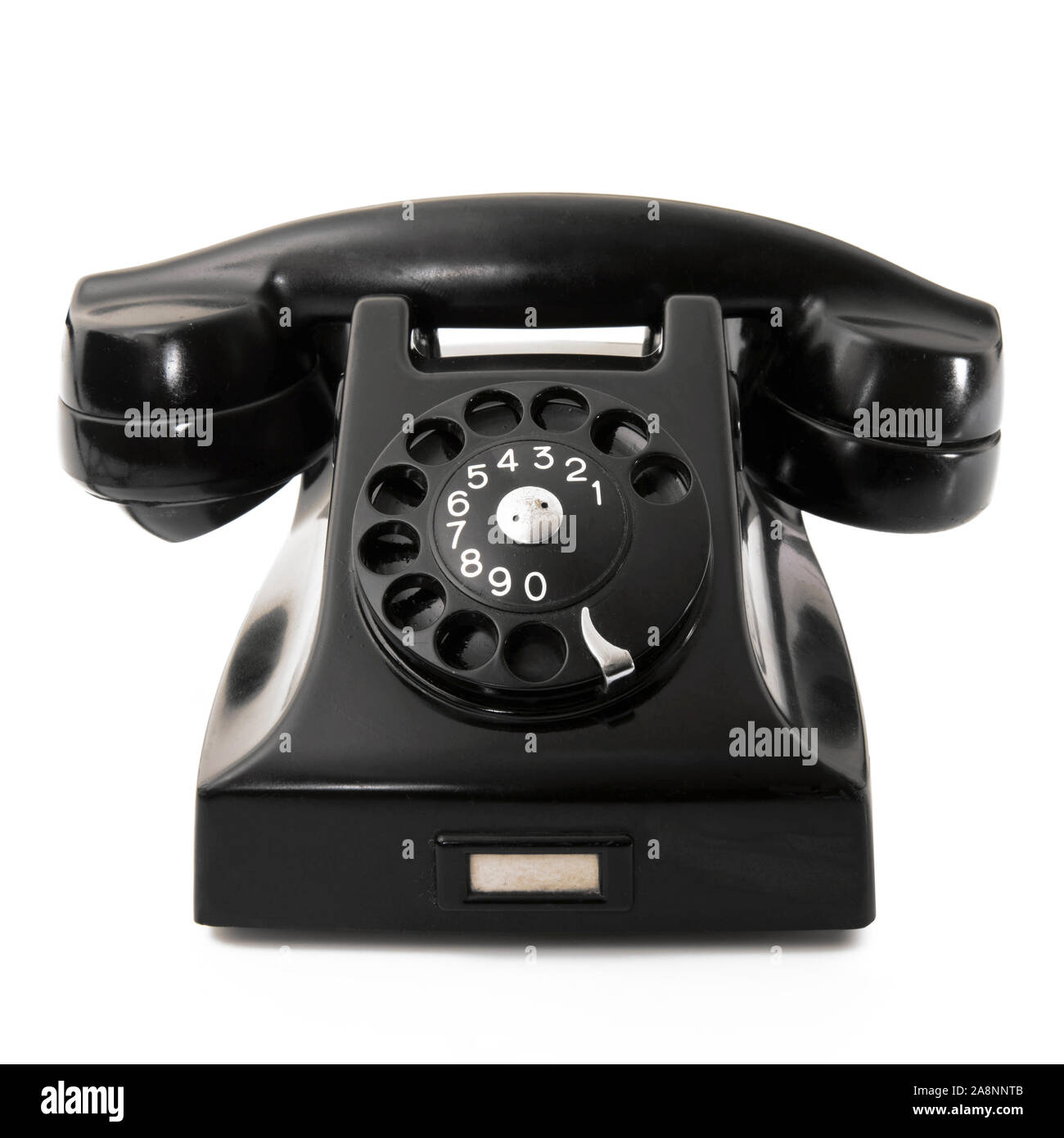 old phone on white background Stock Photo - Alamy