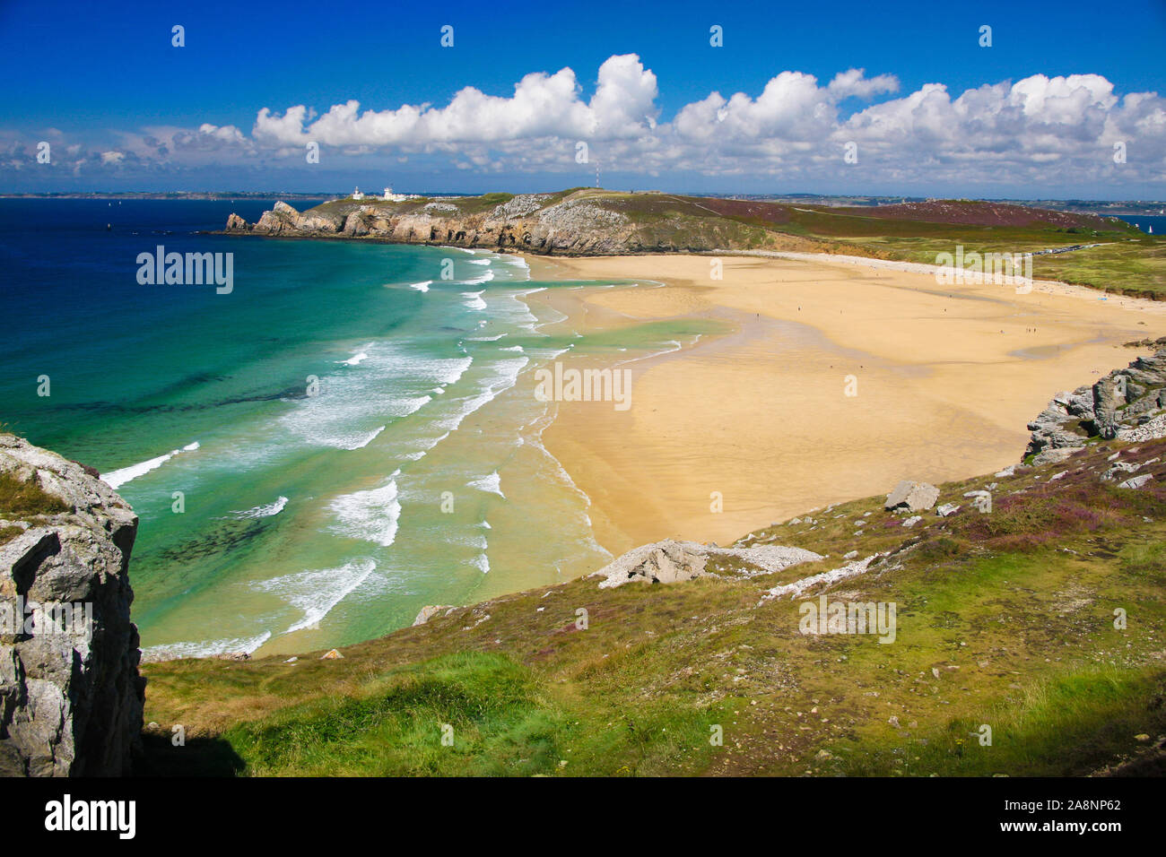 the amazing beach of Camaret sur Mer Stock Photo - Alamy
