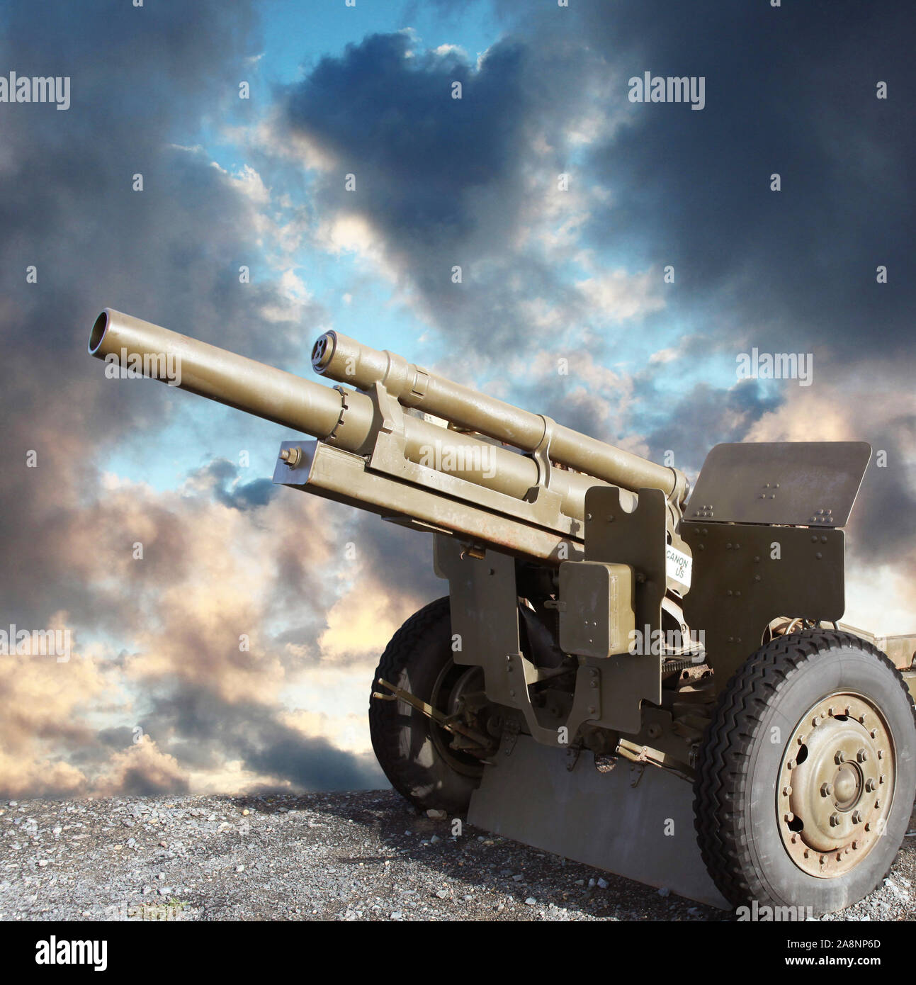 an Old World War II cannon Stock Photo - Alamy