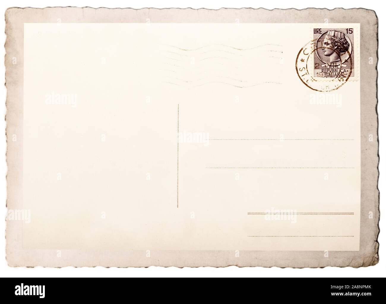 old vintage card with blank space to write Stock Photo - Alamy