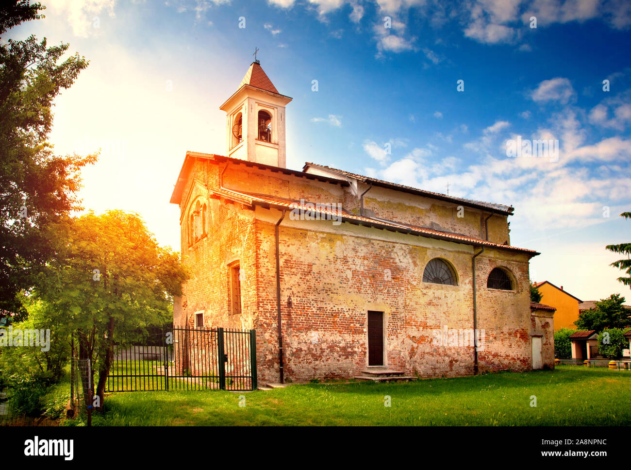 a View of an ancient medieval church Stock Photo - Alamy