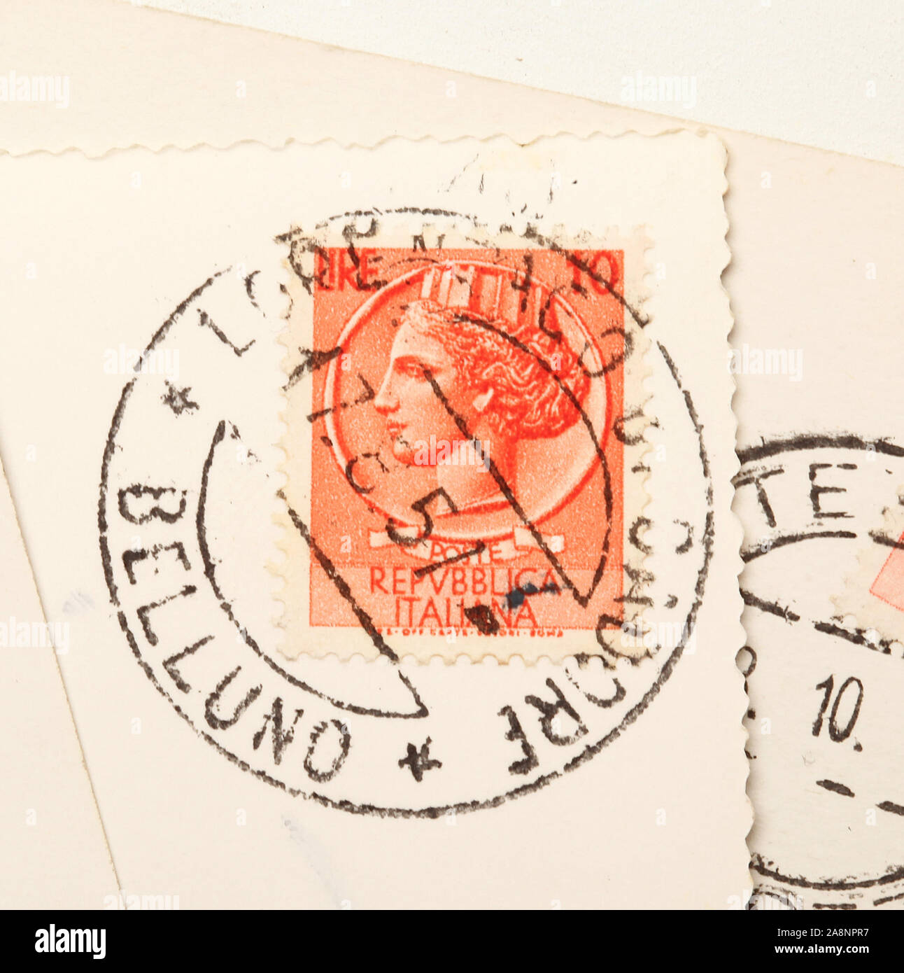 Stamps writing message letter hi-res stock photography and images - Alamy