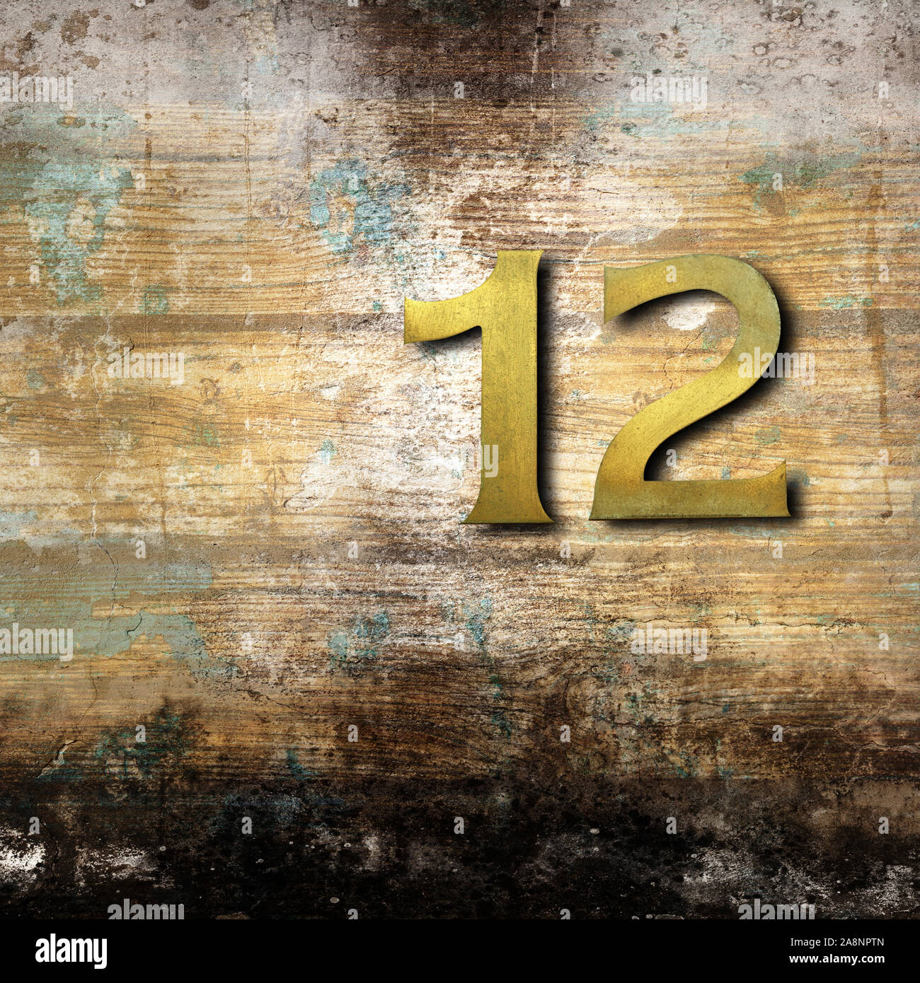 Number twelve on wooden hi-res stock photography and images - Alamy