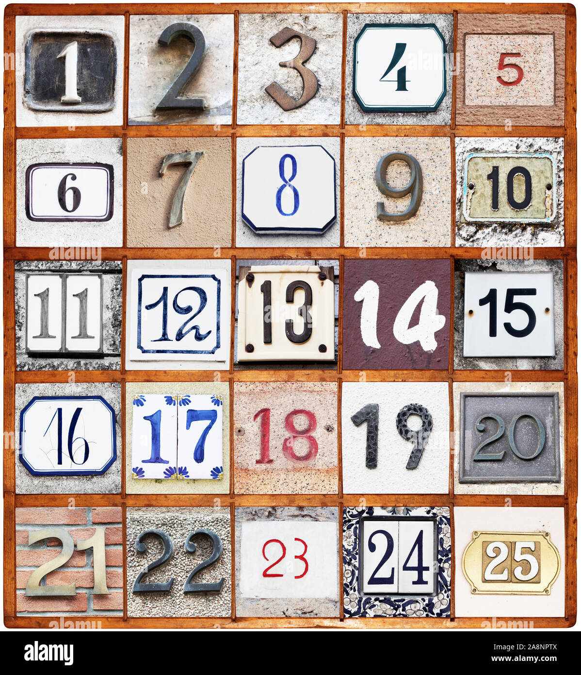 A great multitude of civic numbers Stock Photo - Alamy