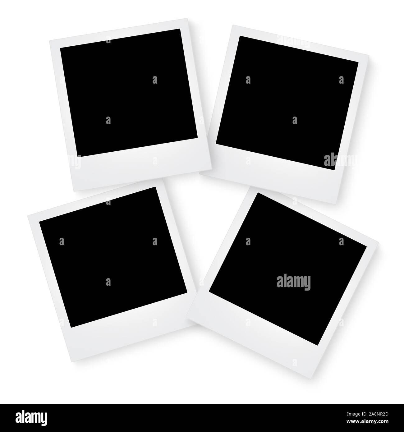 three Old Polaroid on white background Stock Photo - Alamy