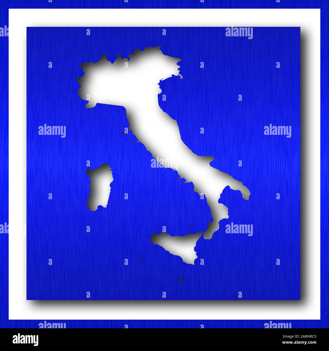 italy map on white background Stock Photo - Alamy
