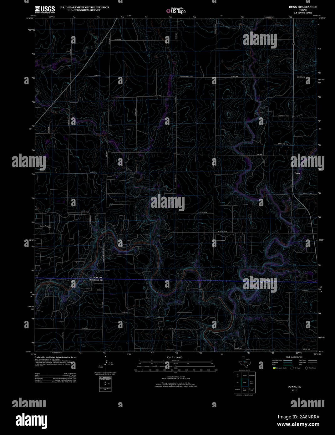 Map of dunn texas hi-res stock photography and images - Alamy
