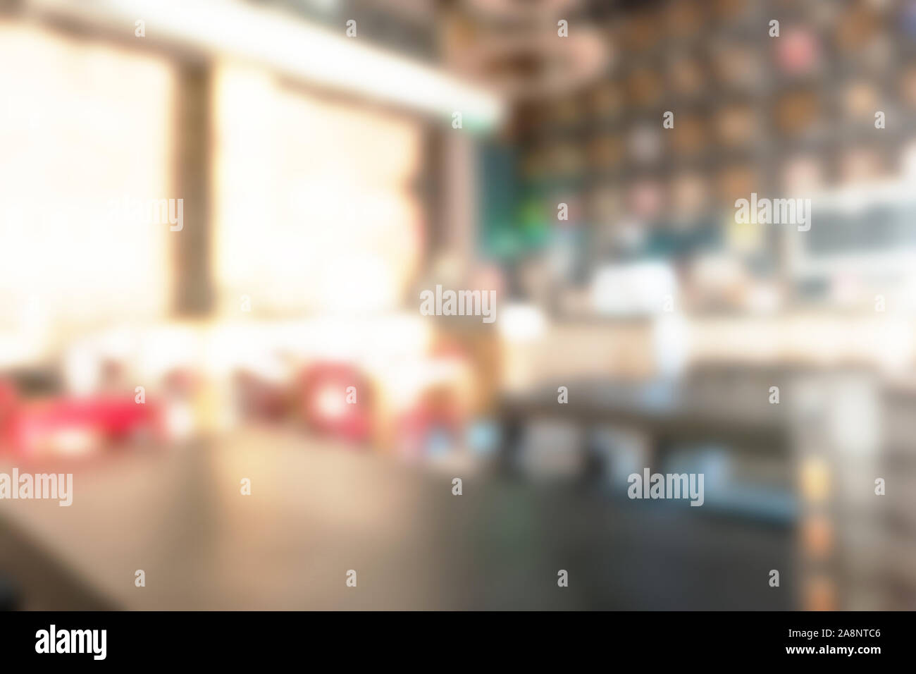 a blurred background of restaurant interior Stock Photo - Alamy
