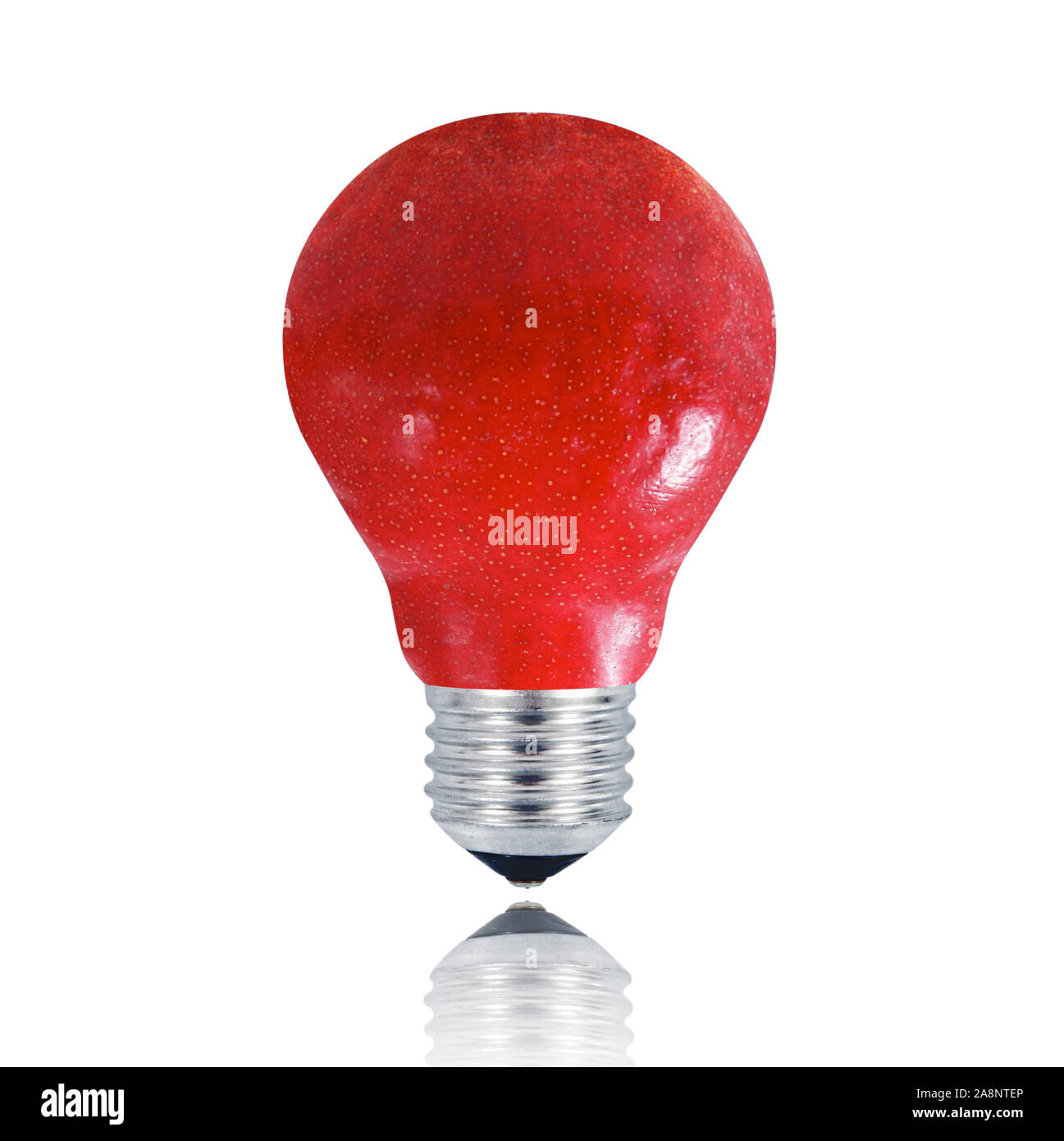 pear light bulb on white background Stock Photo - Alamy