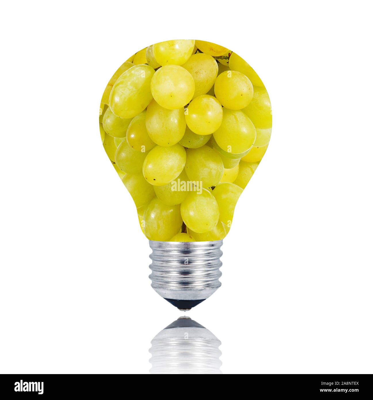 grapefruit light bulb on white background Stock Photo - Alamy