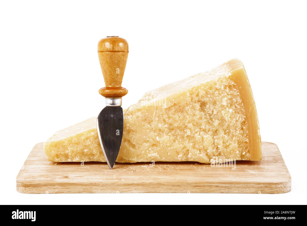 original italian parmesan cheese on white background Stock Photo - Alamy