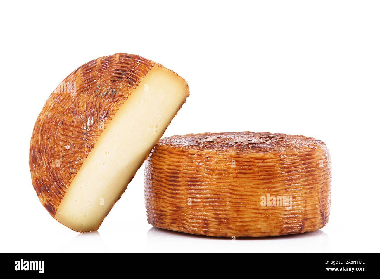 original italian cheese on white background Stock Photo - Alamy