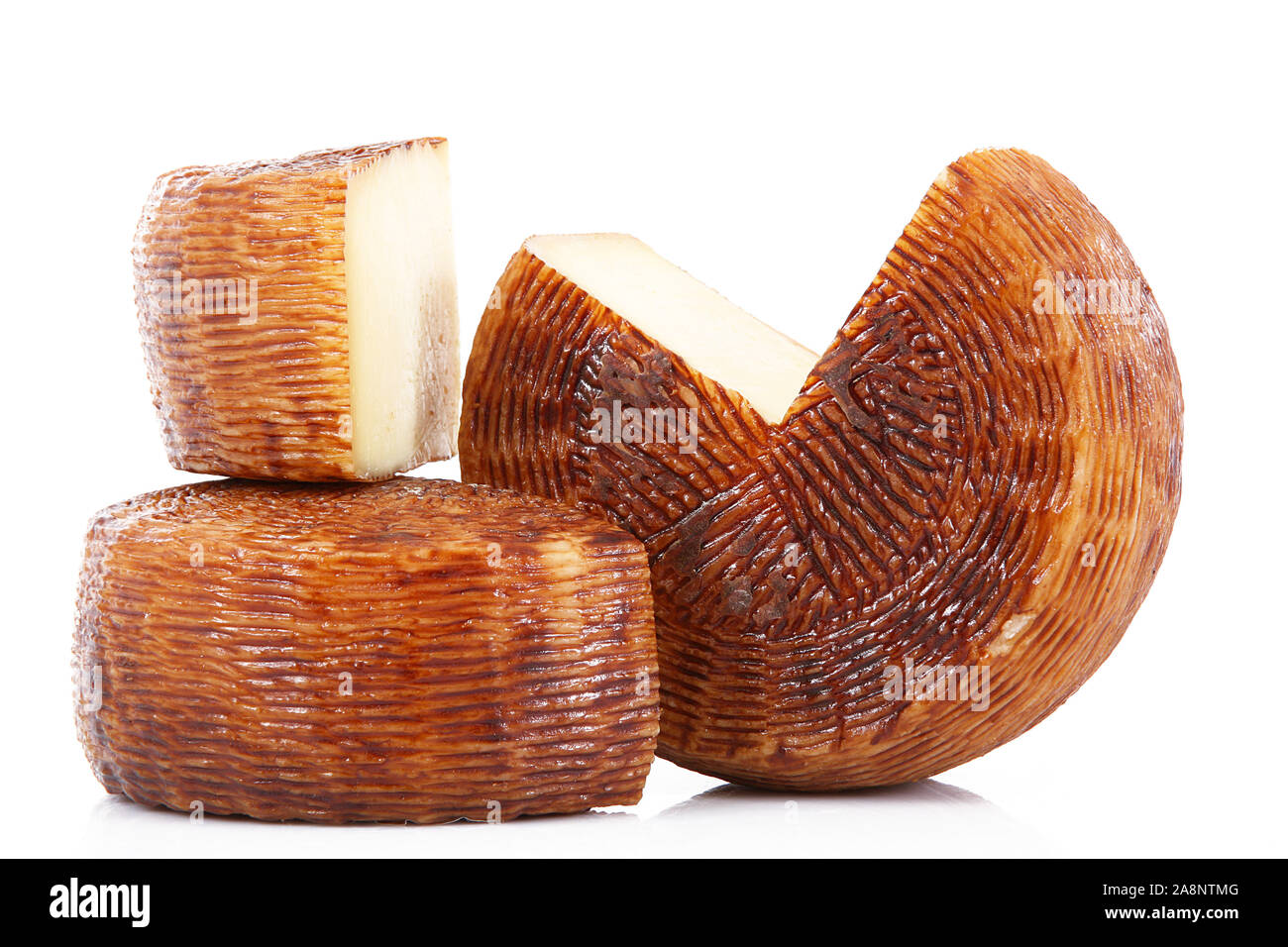 original italian cheese on white background Stock Photo - Alamy