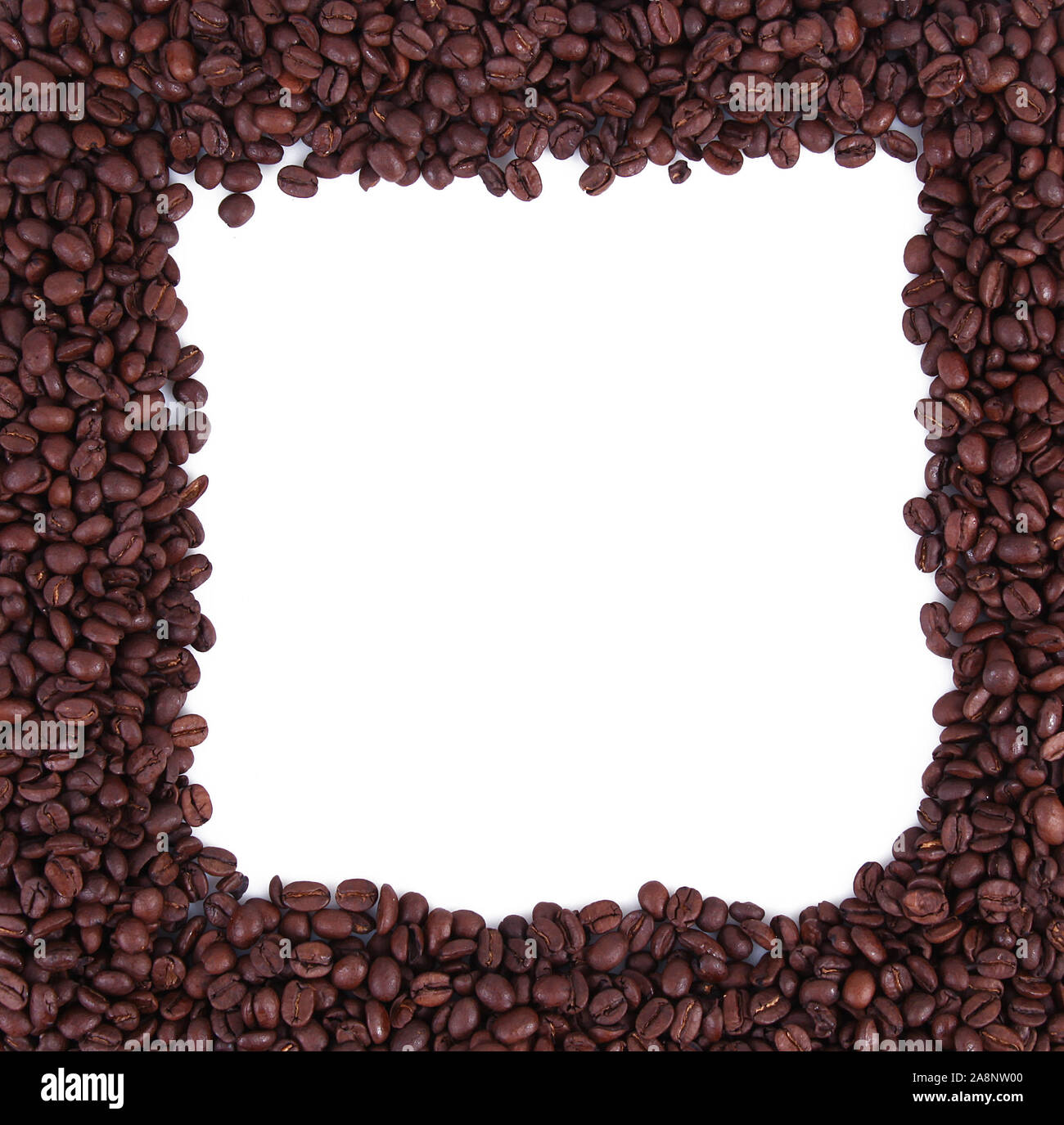 coffee frame on white background Stock Photo - Alamy