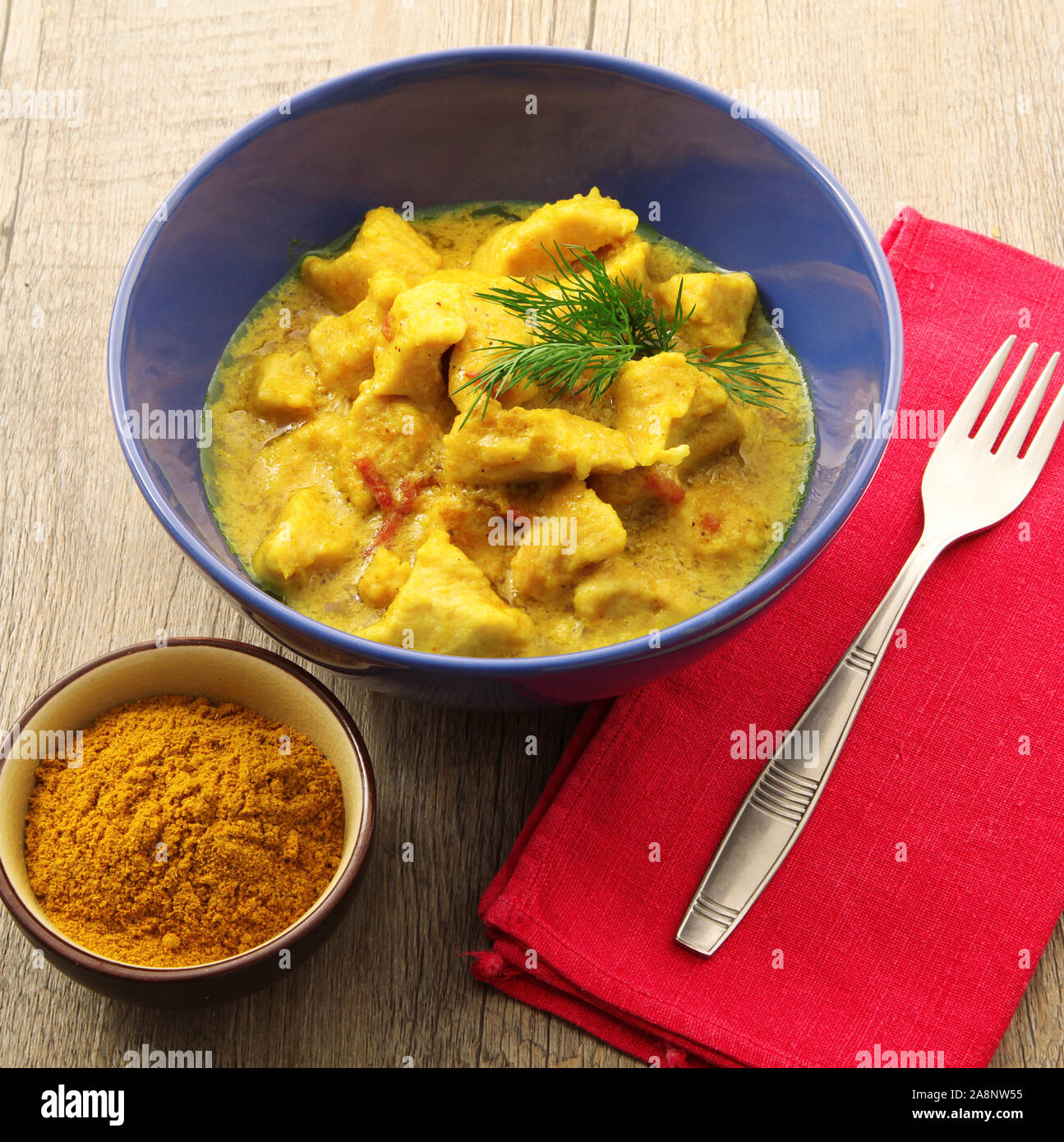 Original Asian curry Chicken dish Stock Photo - Alamy
