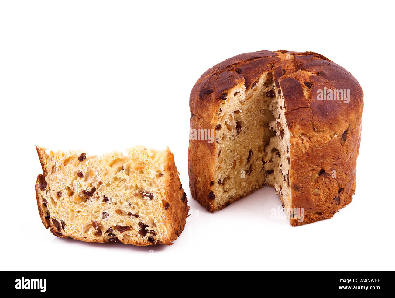 italian panettone on white background Stock Photo - Alamy