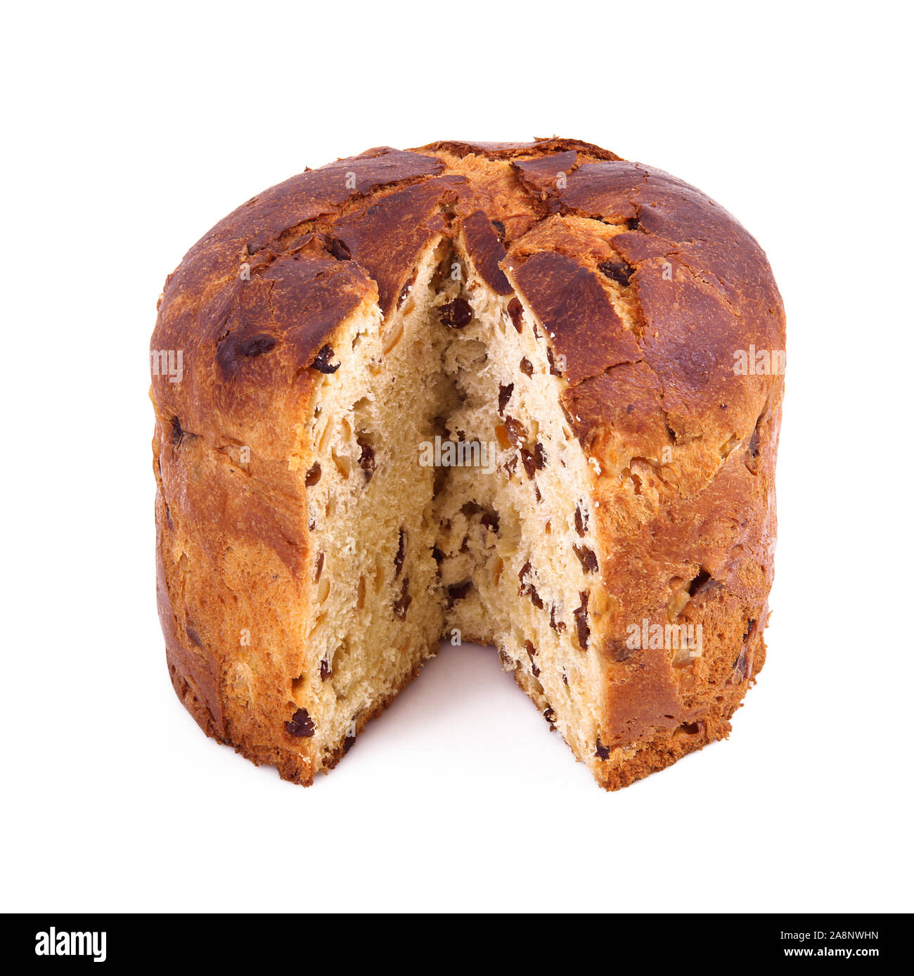 italian panettone on white background Stock Photo - Alamy