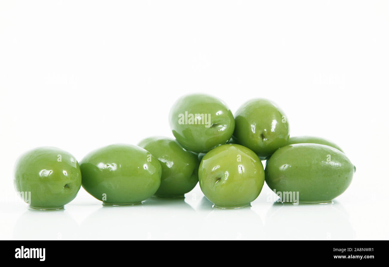 isolated olives on white background Stock Photo - Alamy