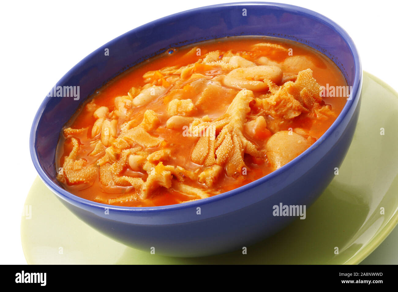 original italian tripe on white background Stock Photo - Alamy