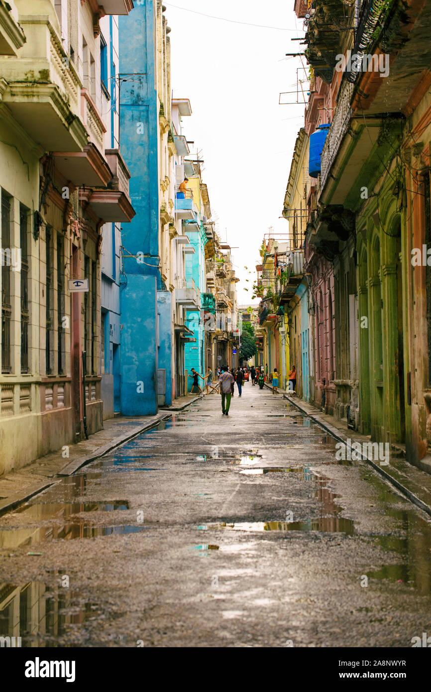alley after the rain, havana - cuba Stock Photo - Alamy
