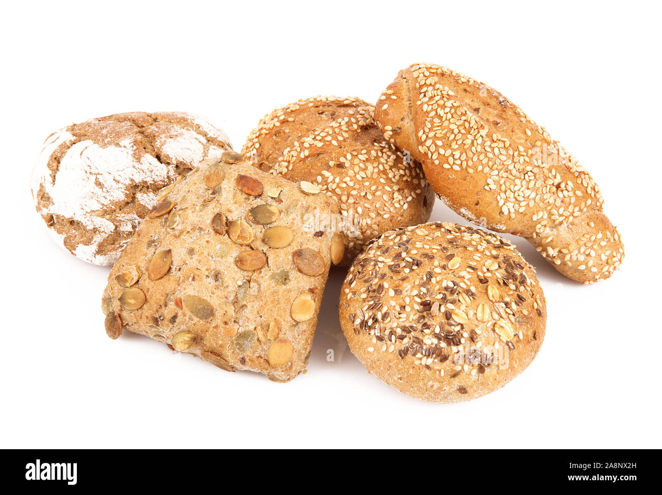 fresh bread on white background Stock Photo - Alamy