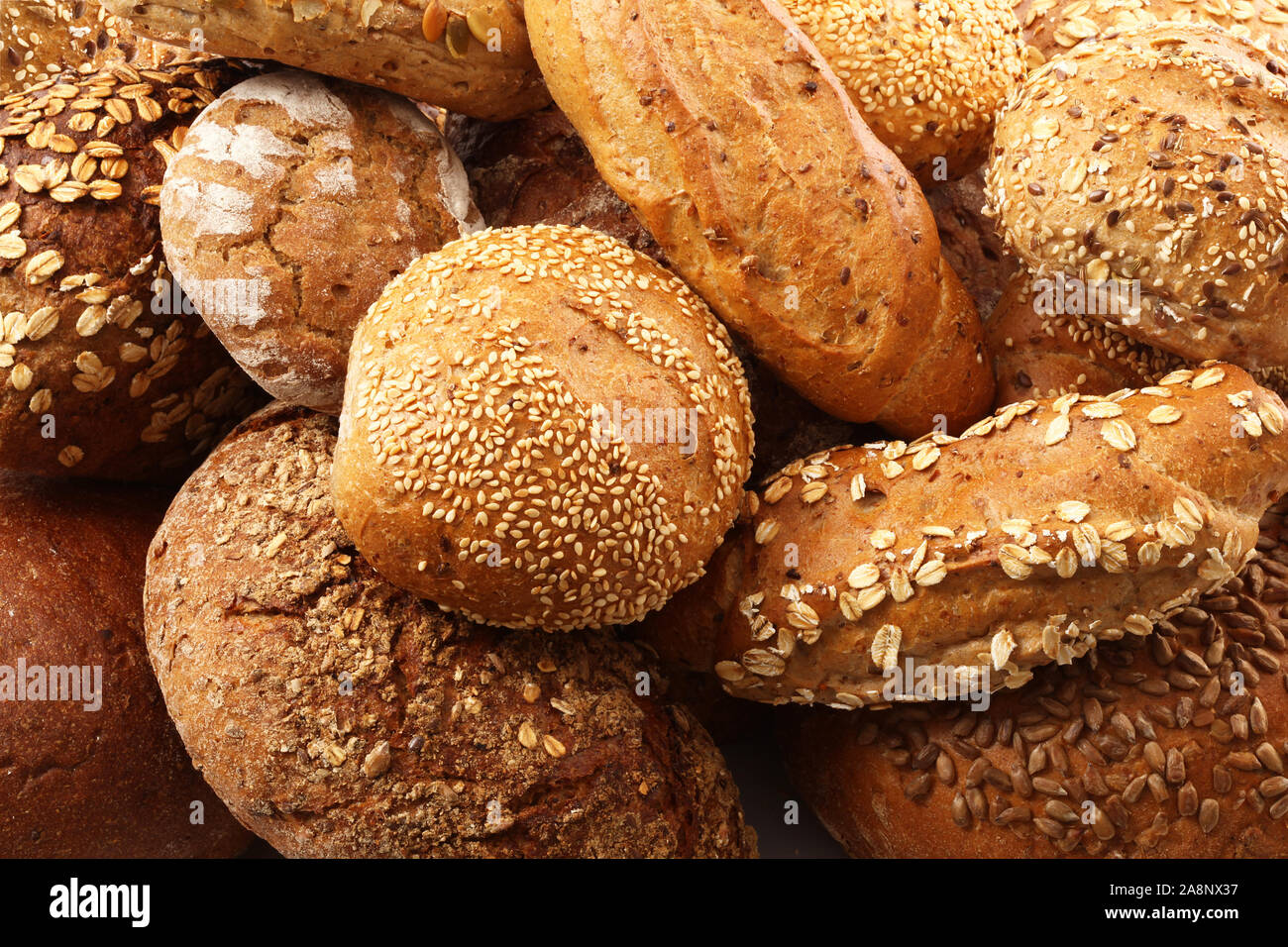 great fresh italian bread background Stock Photo - Alamy