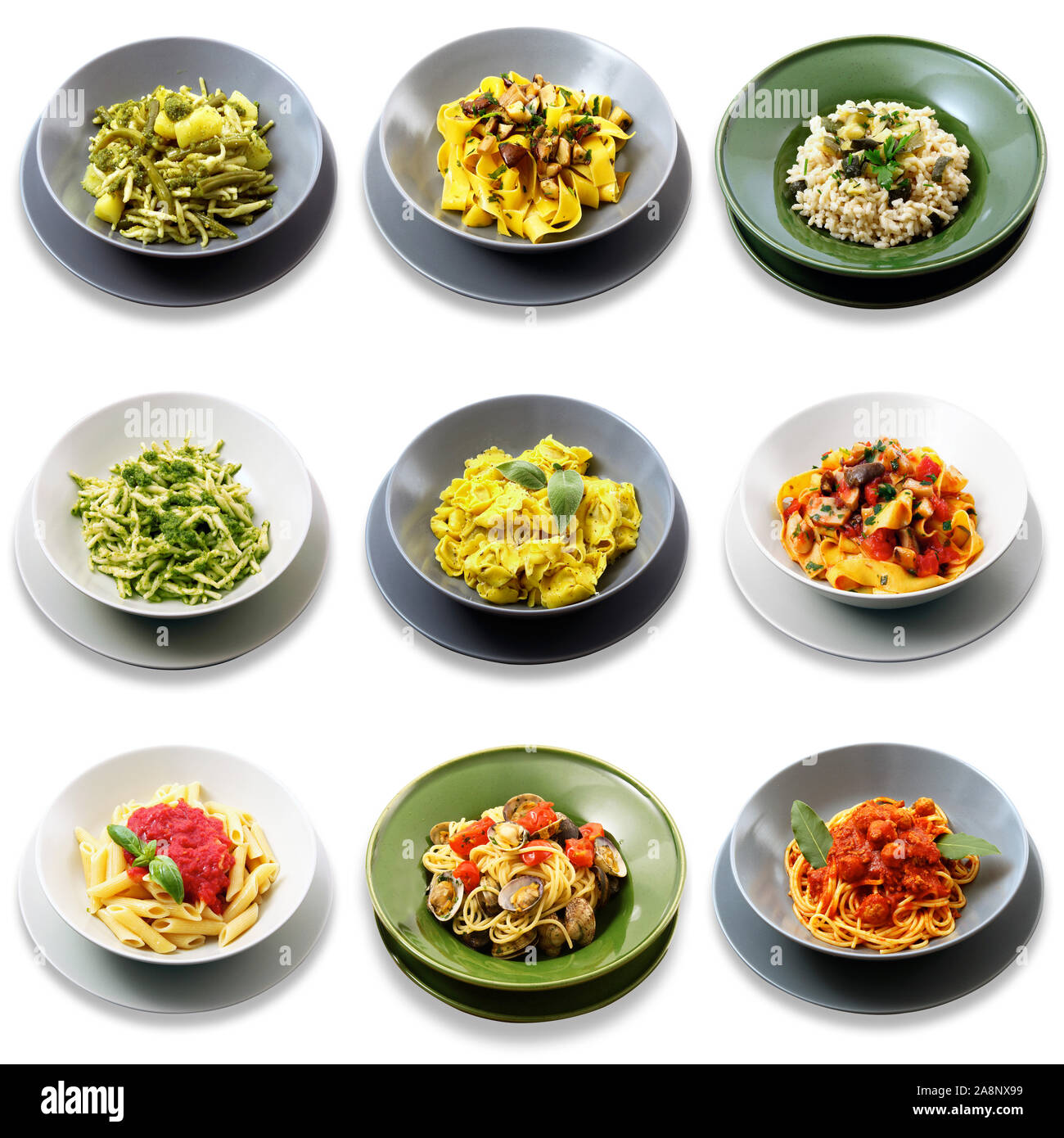 collage of original italian pasta Stock Photo - Alamy