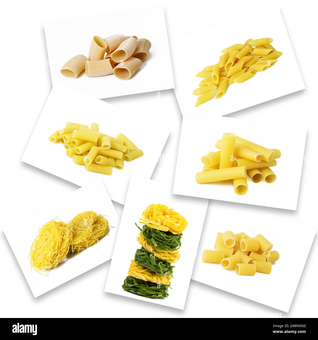 collage of original italian pasta Stock Photo - Alamy