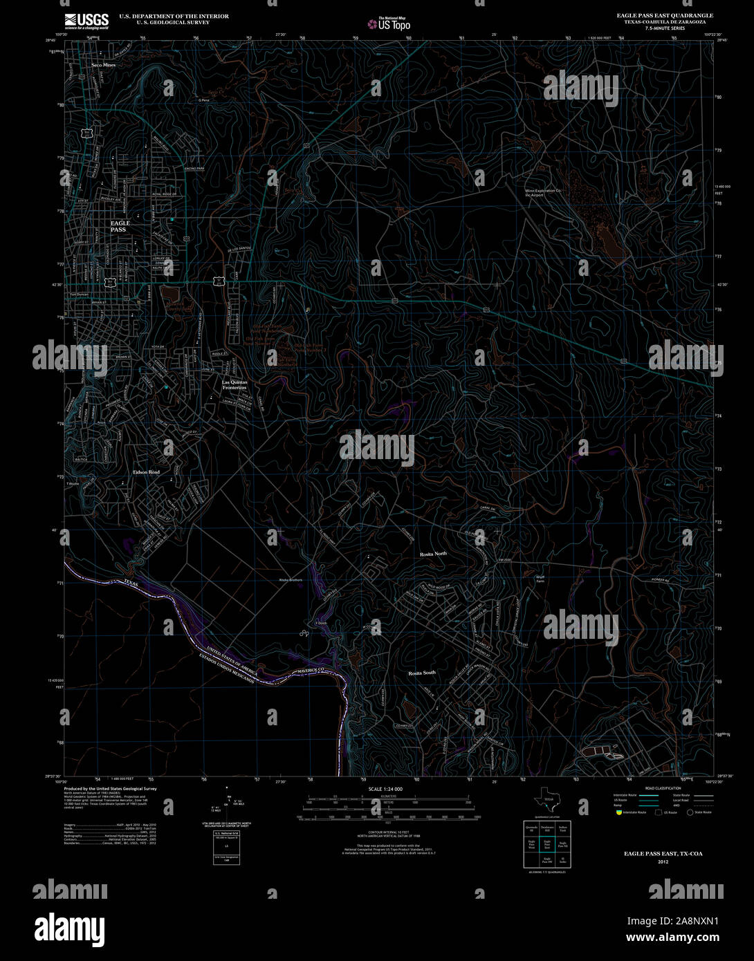 Eagle pass texas map hi-res stock photography and images - Alamy