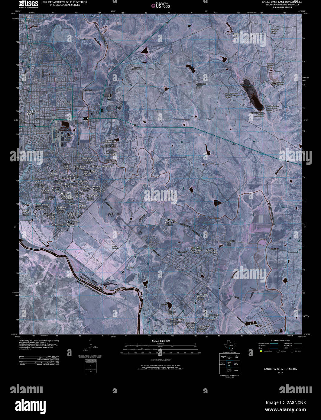 Eagle pass texas map hi-res stock photography and images - Alamy