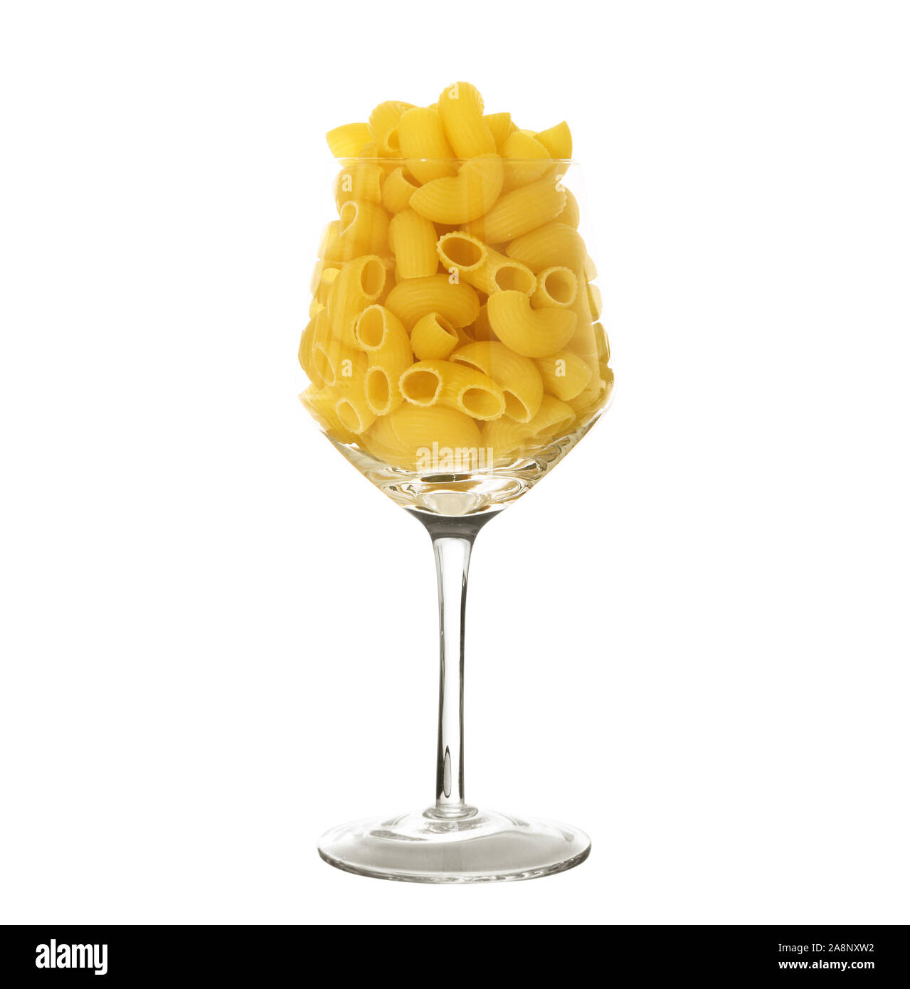 italian pasta in glass on white background Stock Photo - Alamy