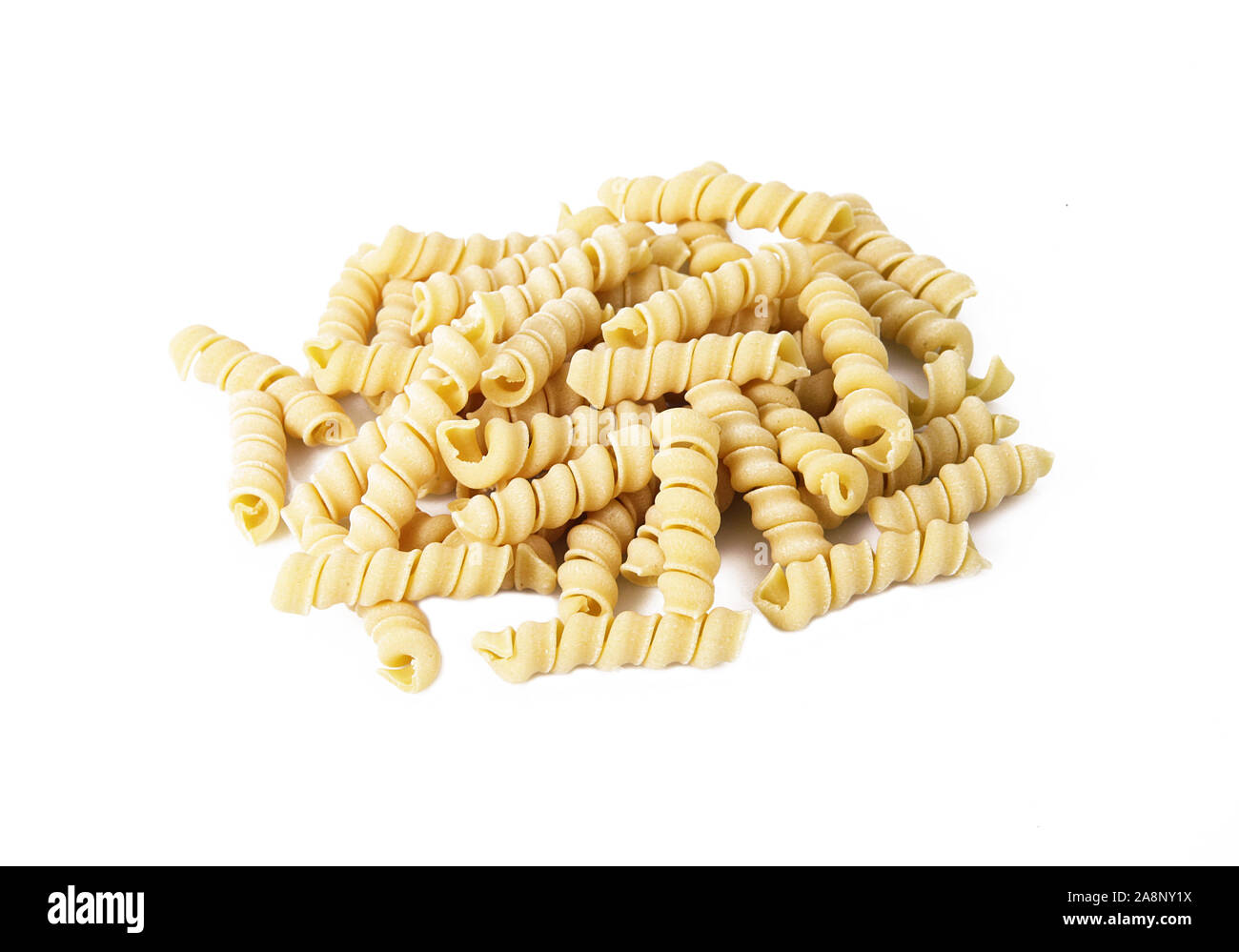 italian raw pasta on white background Stock Photo - Alamy