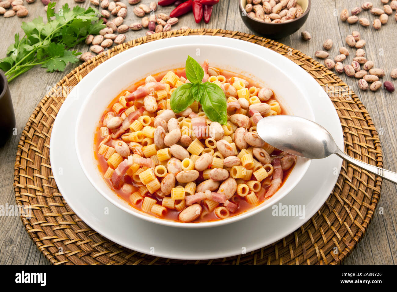 Pasta and beans hi-res stock photography and images - Alamy
