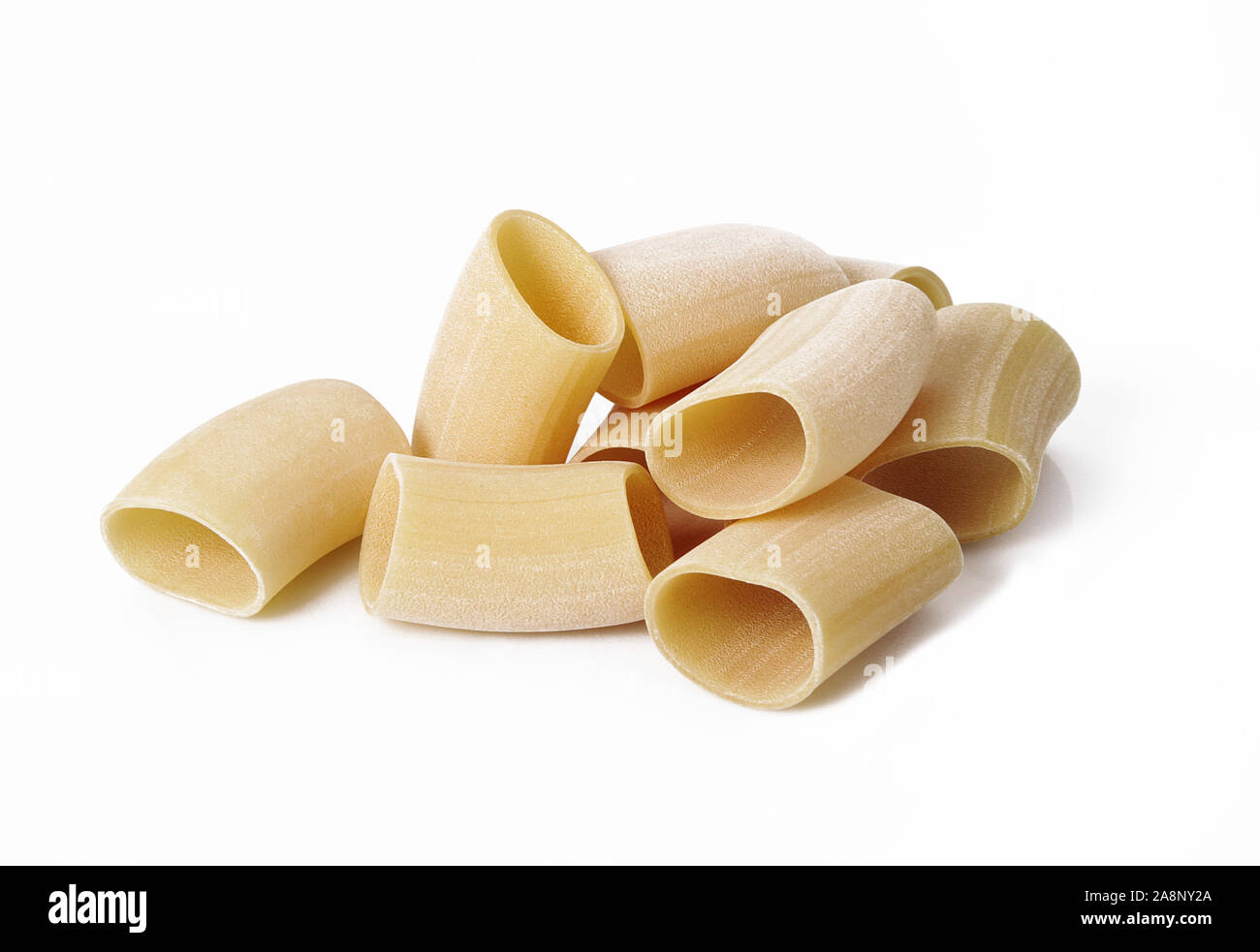 italian raw pasta on white background Stock Photo - Alamy