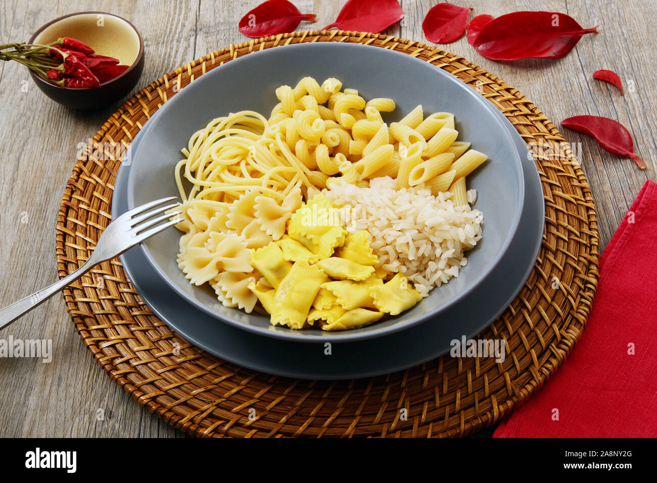 original italian pasta mix Stock Photo - Alamy