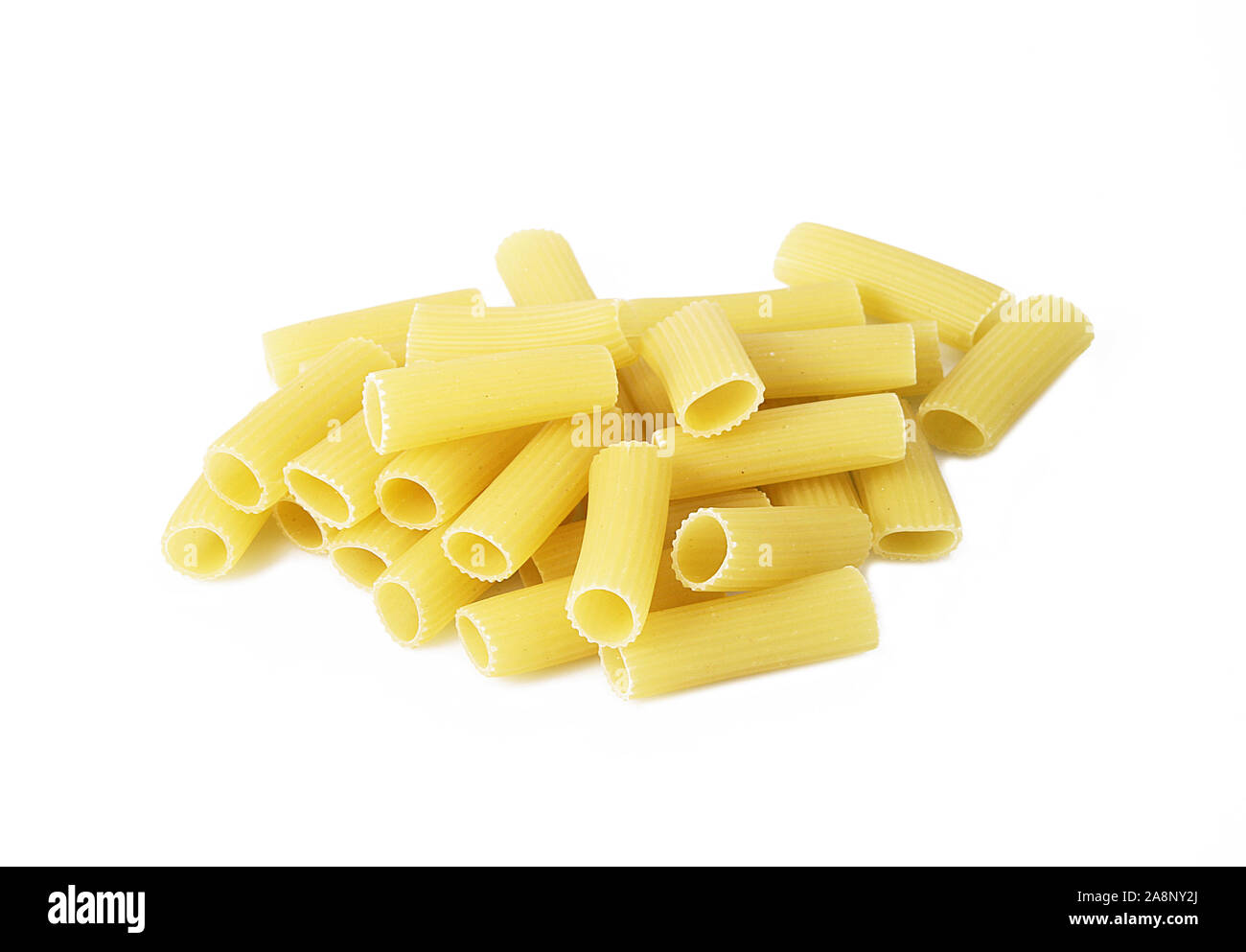 italian raw pasta on white background Stock Photo - Alamy