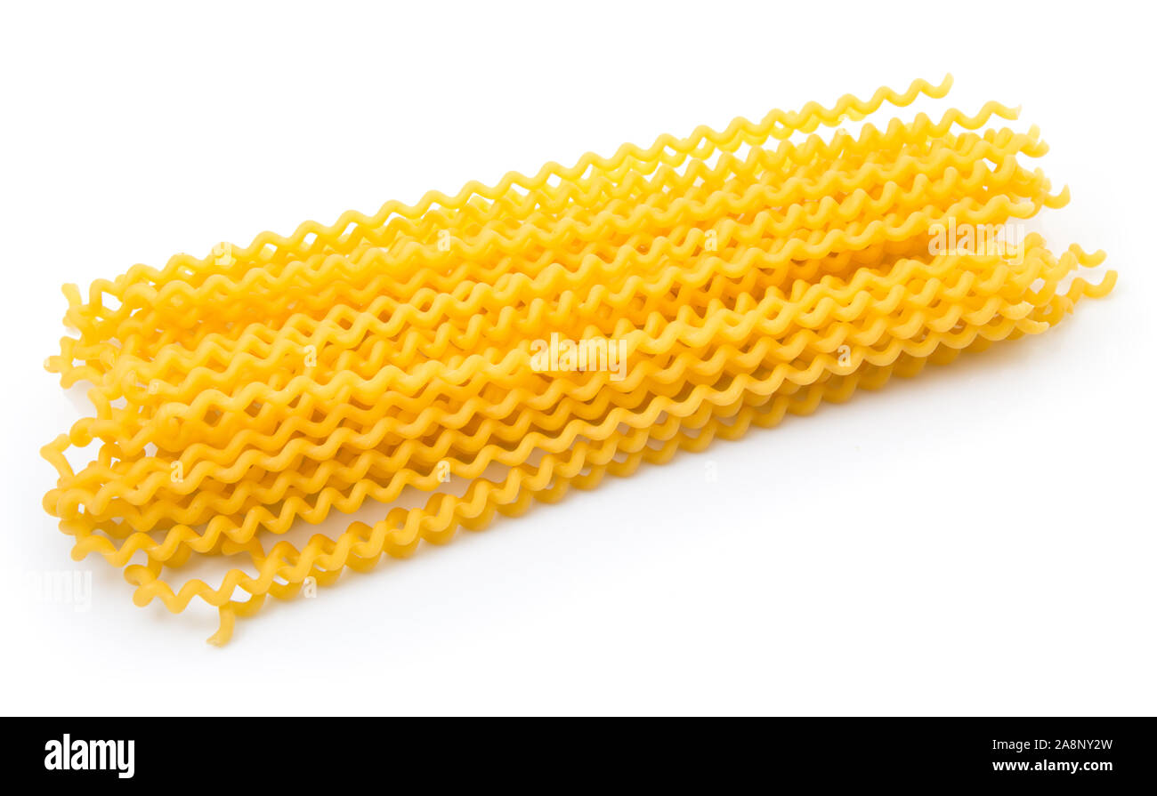 italian raw pasta on white background Stock Photo - Alamy