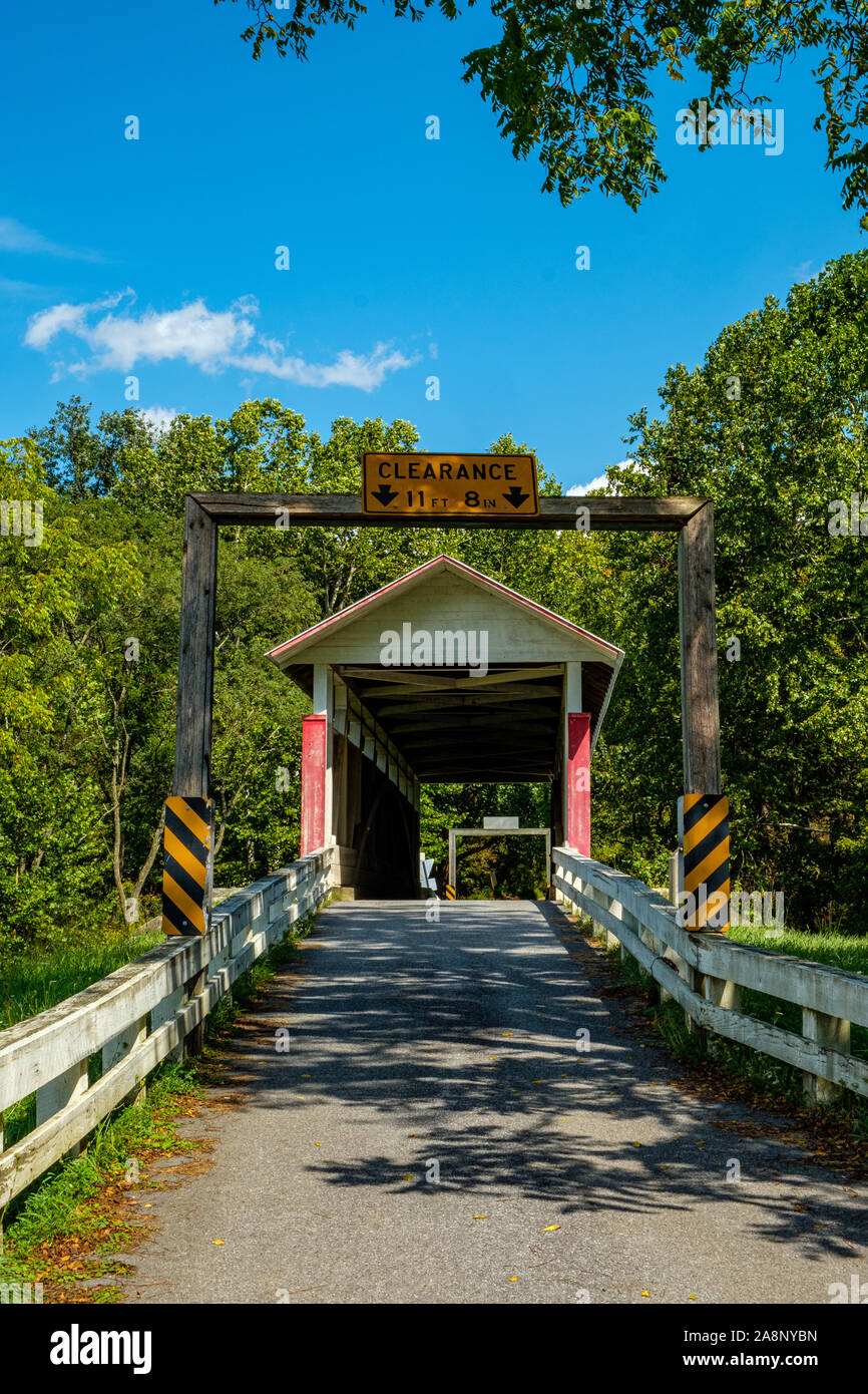 Hewitt Covered Bridge, Town Creek Road, Southampton Township, PA Stock ...