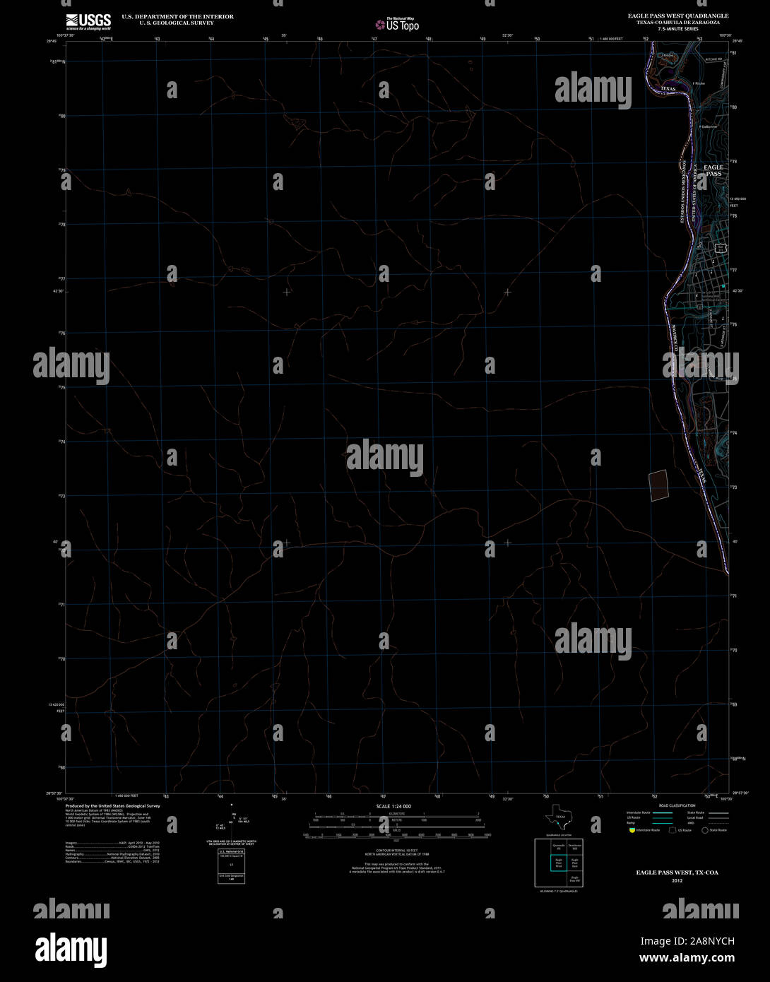 Map of eagle pass texas hi-res stock photography and images - Alamy