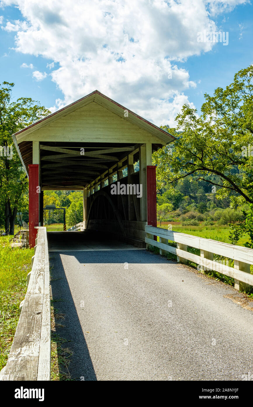 Hewitt Covered Bridge, Town Creek Road, Southampton Township, PA Stock ...