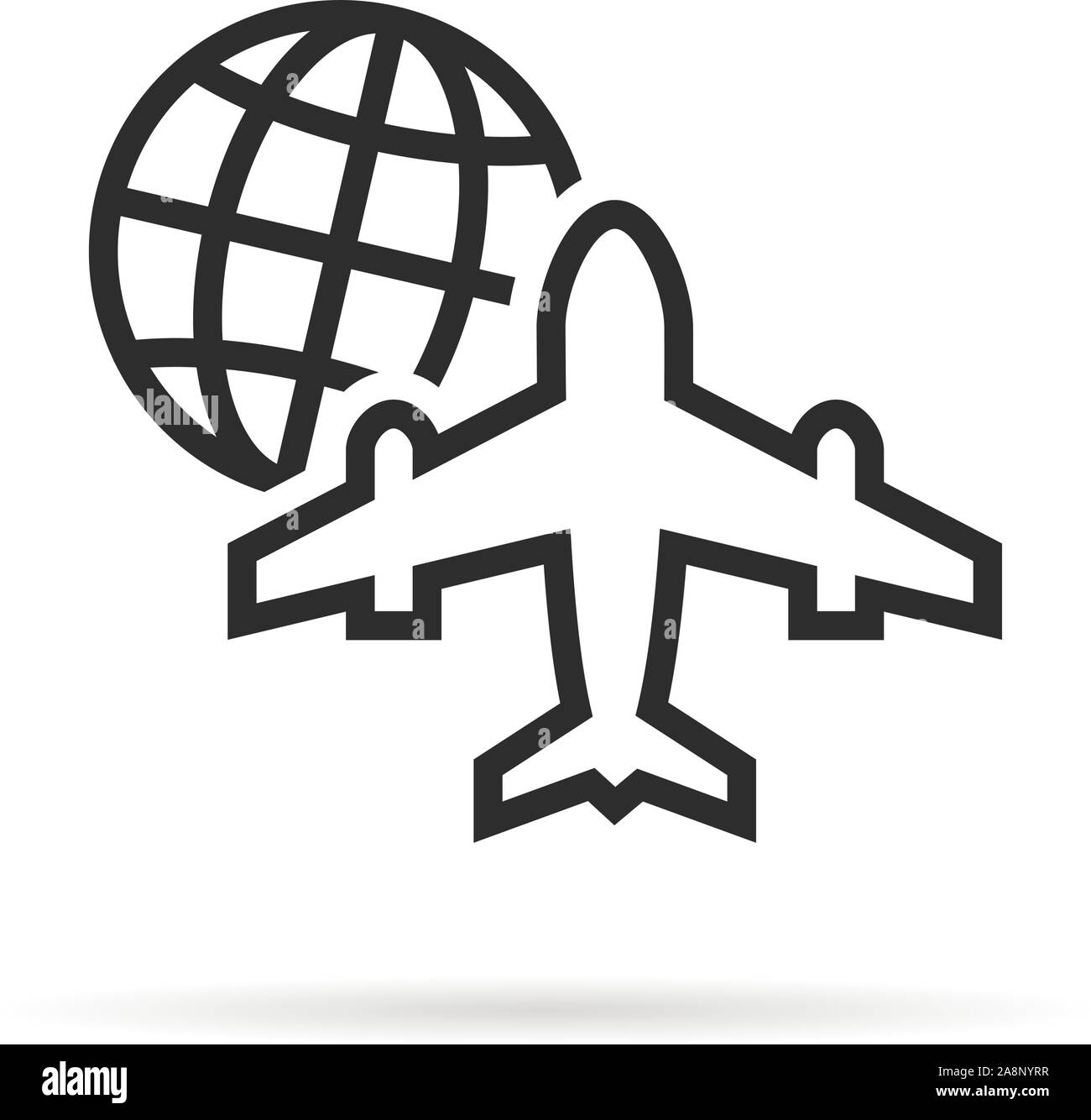 Transcontinental flight Stock Vector Images - Alamy