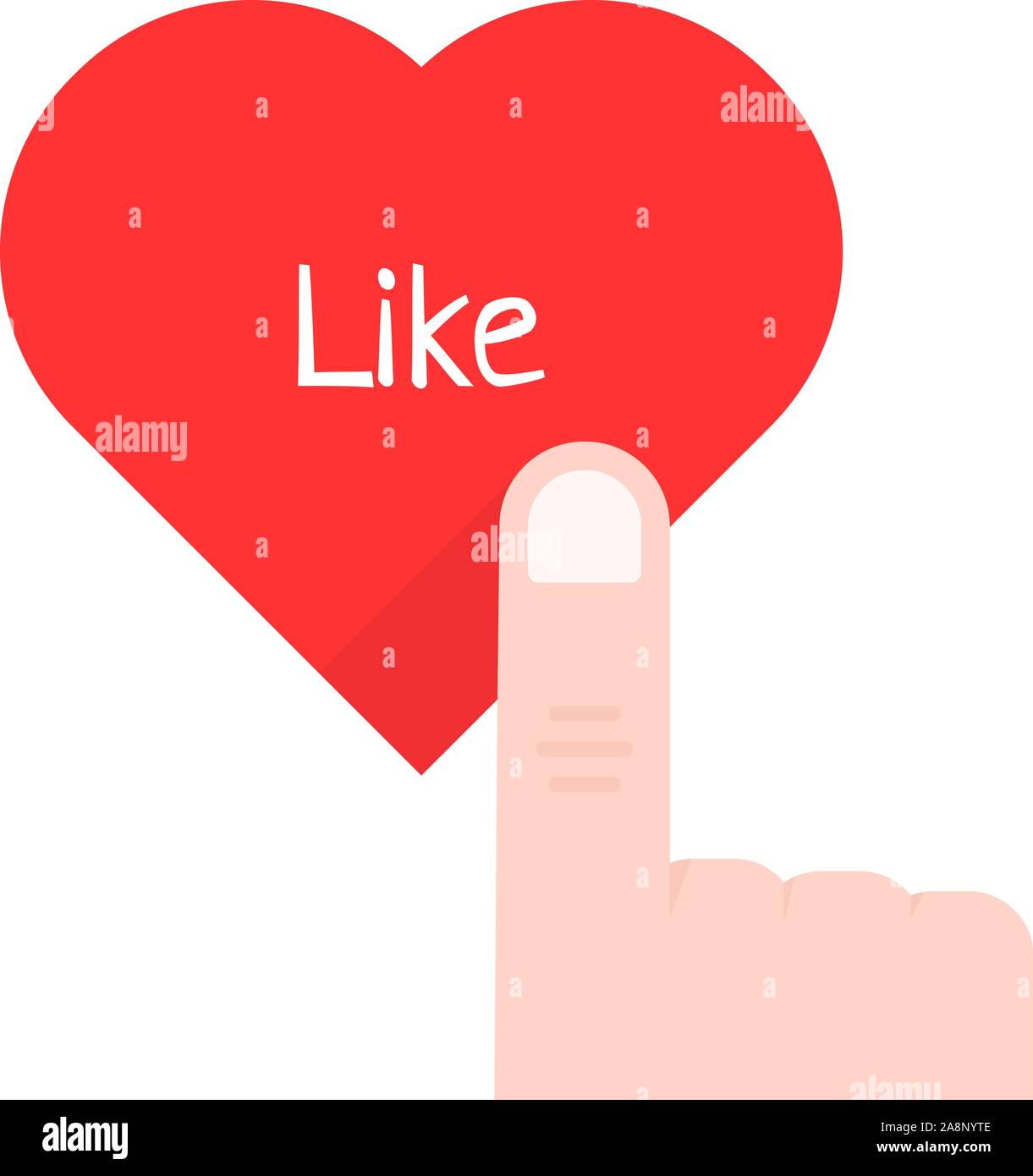 Hand finger press like button Stock Vector Images - Alamy