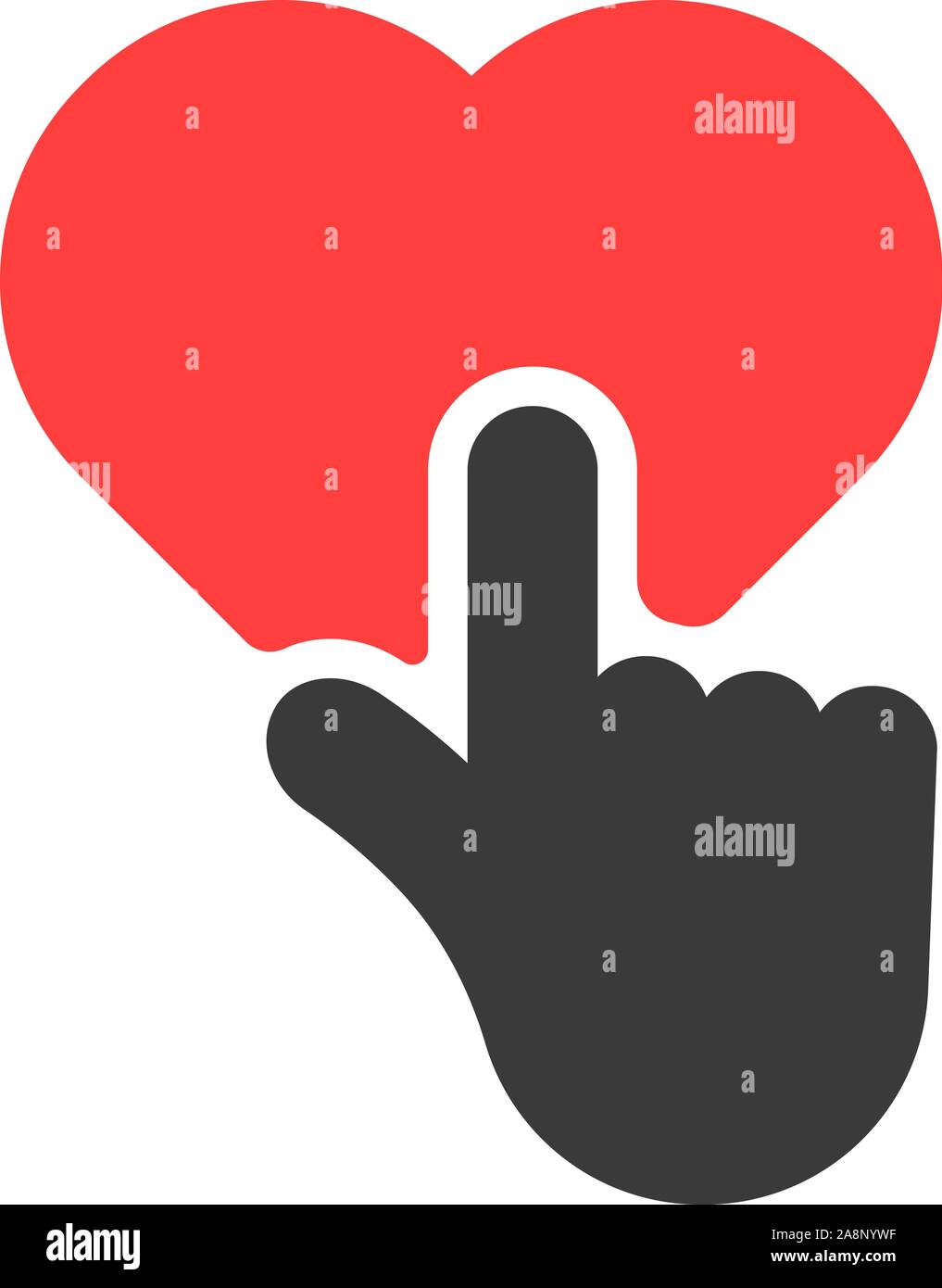 Hand finger press like button Stock Vector Images - Alamy