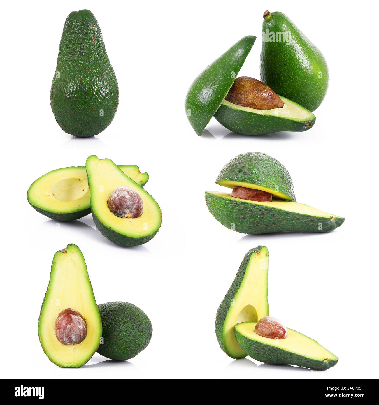 avocado collage on white background Stock Photo - Alamy